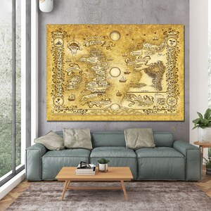 Acotar World Map Canvas, Court of Thorns and Roses Serie geschrieben ...