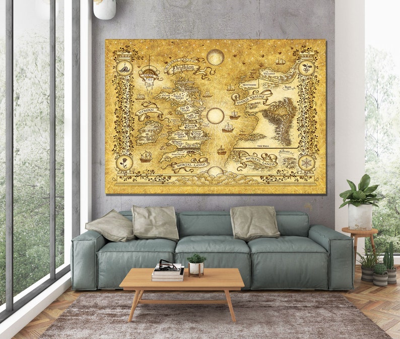 Acotar World Map Canvas, Court of Thorns and Roses Series Written by ...