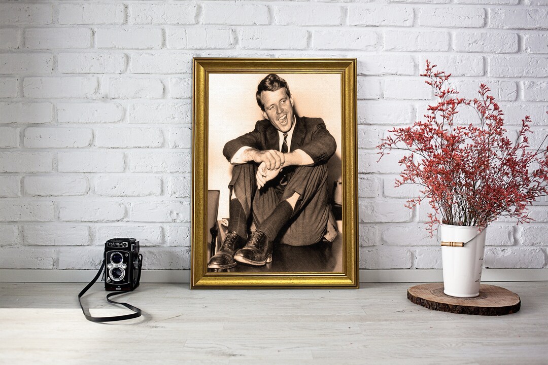 Robert Kennedy Vintage Framed Wall Art, Robert Kennedy Black and White ...