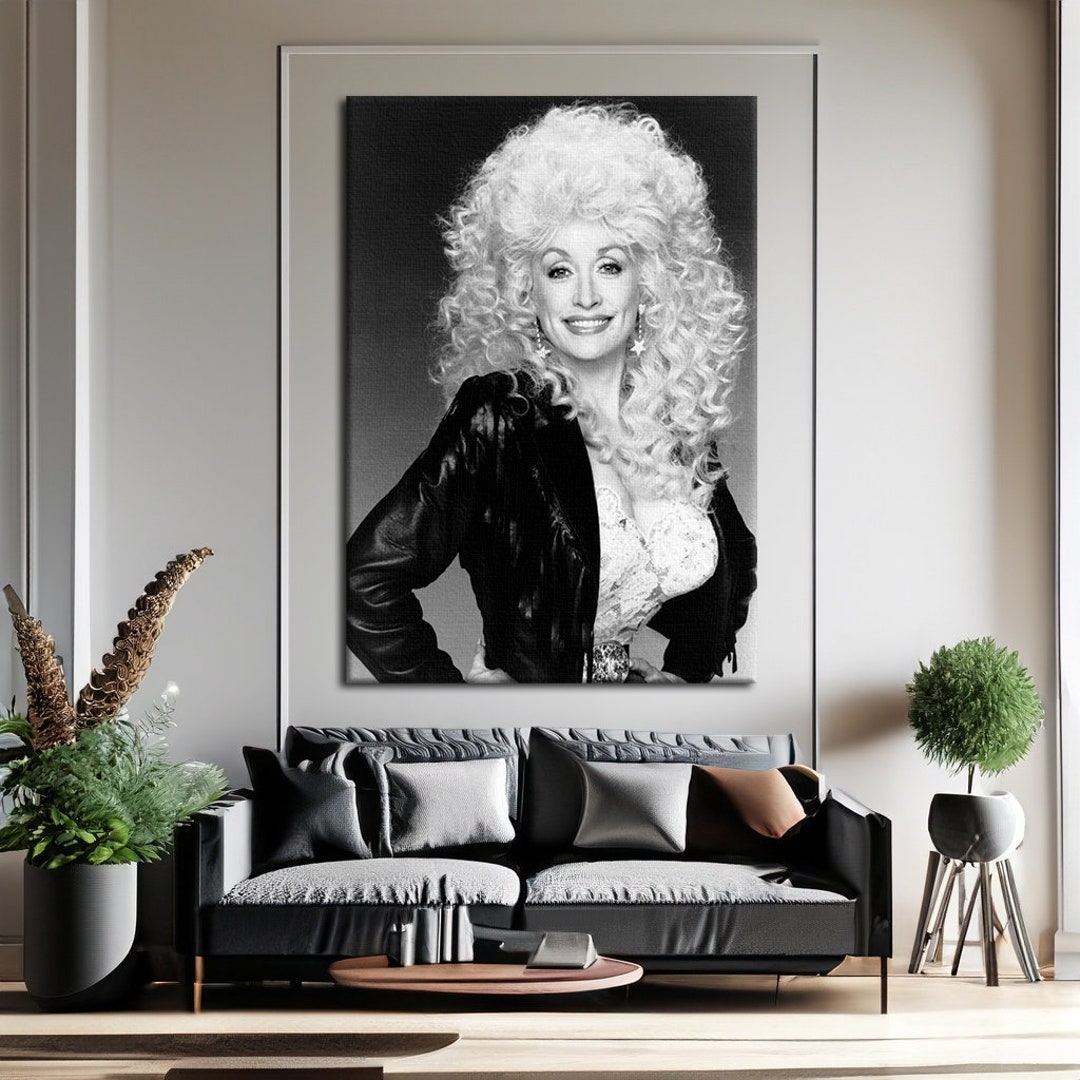 Dolly Parton Canvas Wall Art, Old School Celebrity Dolly Parton, Dolly ...