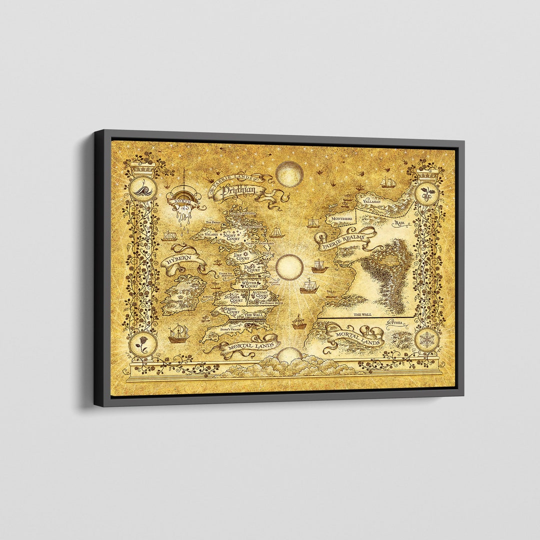 Acotar World Map Canvas, Court of Thorns and Roses Serie geschrieben ...