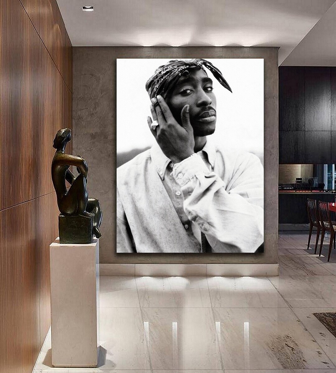 Tupac Shakur Canvas Wall Art 2 PAC TUPAC Wall ART Rapper - Etsy