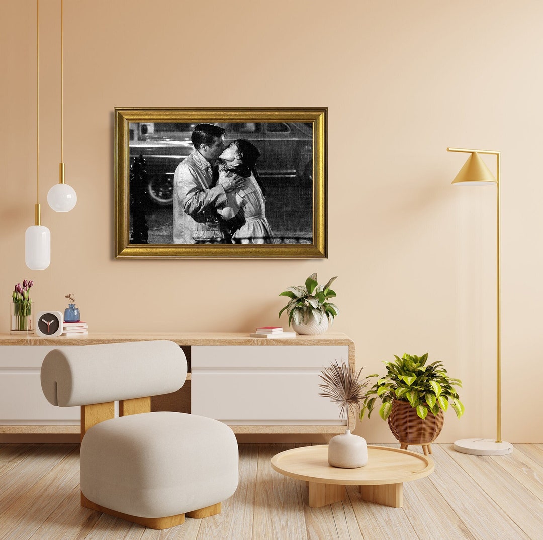 Audrey Hepburn & George Peppard Vintage Framed Wall Art, Audrey Hepburn ...