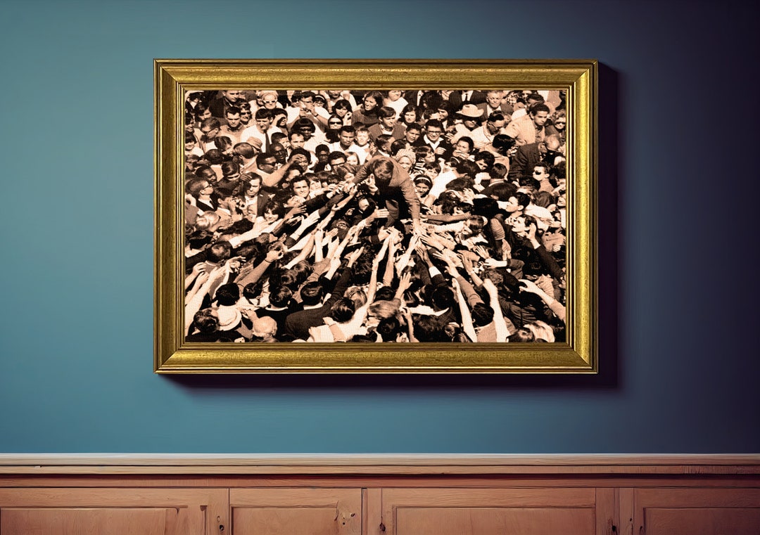 Senator Robert Kennedy Vintage Framed Wall Art, Robert Kennedy Black ...