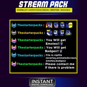 Bat Night Twitch Stream Pack | Superhero Twitch Overlay | Twitch Panels ...