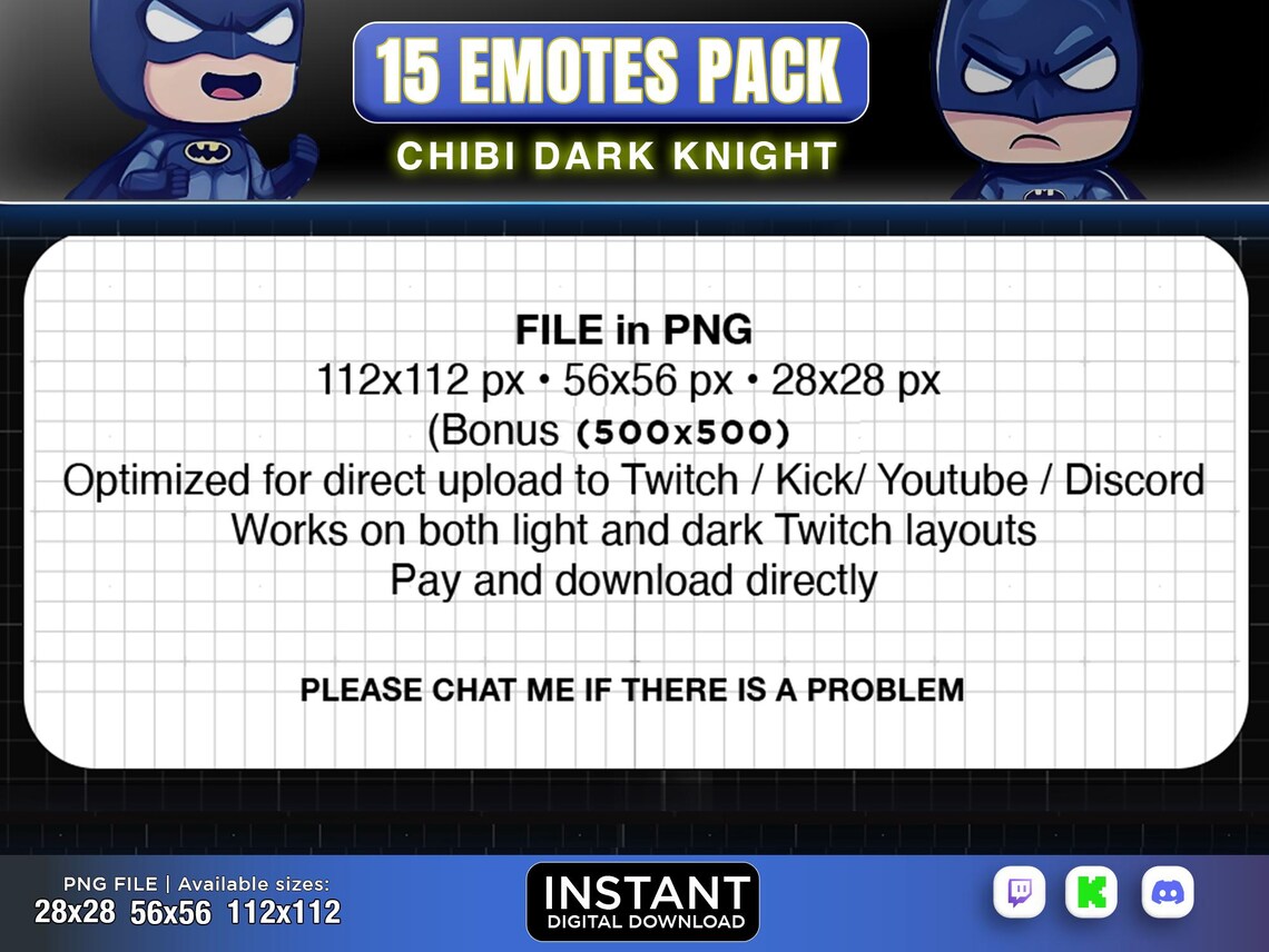 15 Emotes Chibi Brave Man Twitch ,discord ,youtube | Emotes ,superhero ...