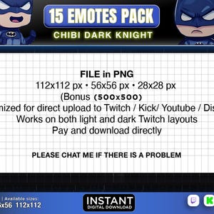 15 Emotes Chibi Brave Man Twitch ,discord ,youtube | Emotes ,superhero ...