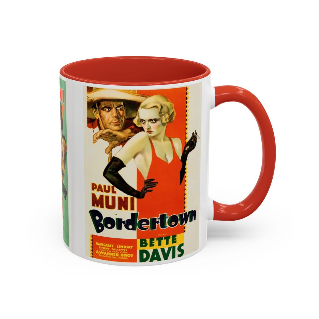 Bordertown (1935) Bette Davis, Paul Muni Accent Movie Poster Coffee Mug ...