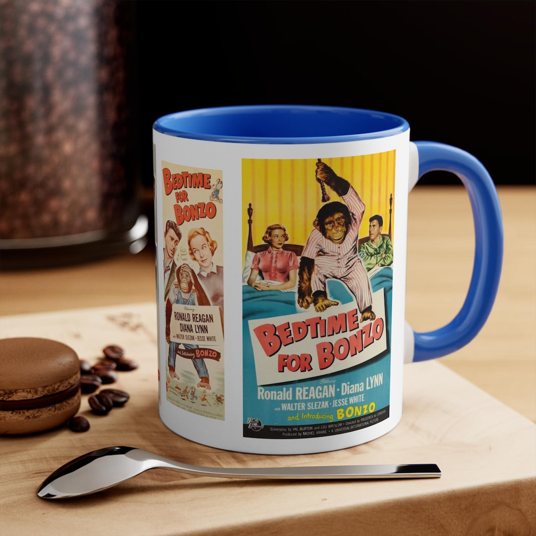 Bedtime for Bonzo (1951) Ronald Reagan Chimpanzee Comedy 11oz Movie ...