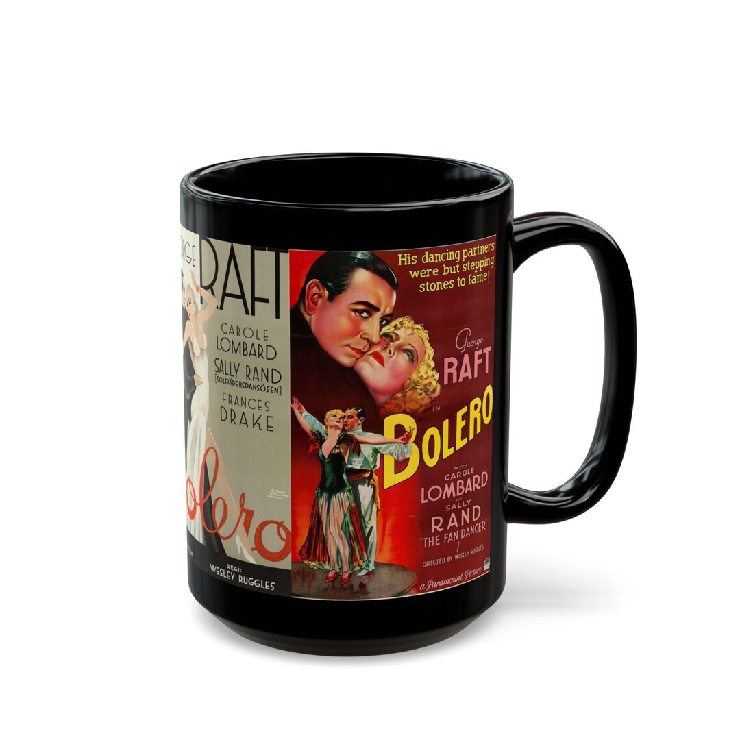 Bolero (1934) George Raft, Carole Lombard Movie Poster Black Mug (15oz ...