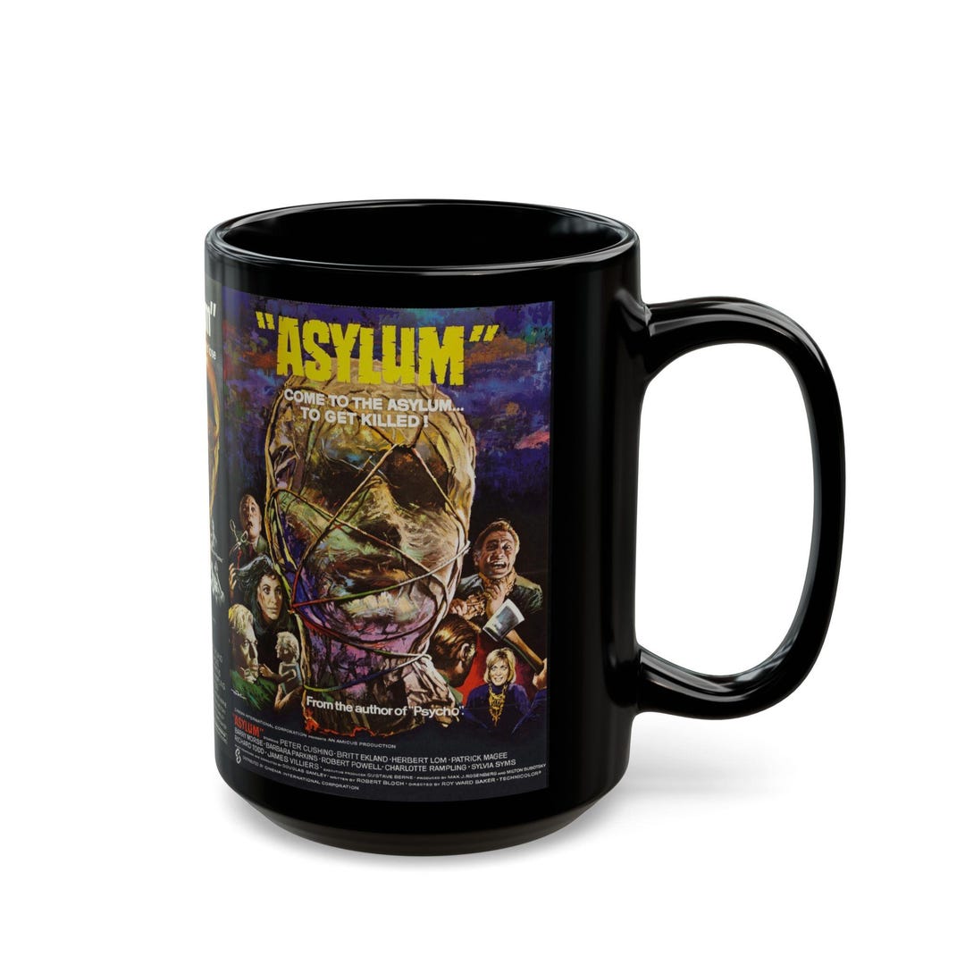 Asylum (1972) Amicus Horror - Peter Cushing Horror Anthology Black Mug ...