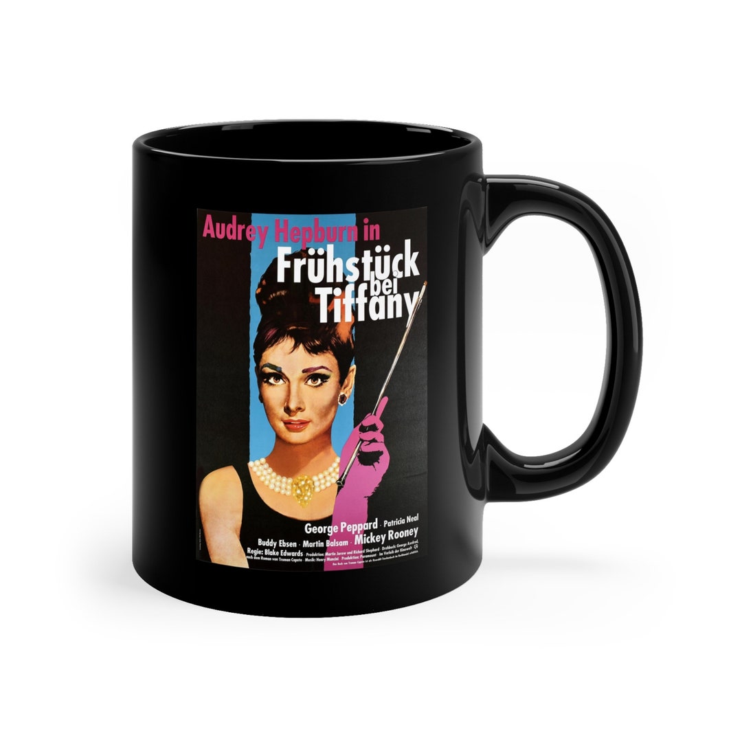 Breakfast at Tiffany's Audrey Hepburn German Movie Poster Style Black ...