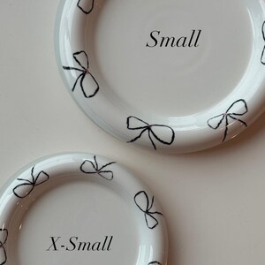Handmade Cottagecore Ceramic Plate Set: Bow Ribbon Decor - Etsy