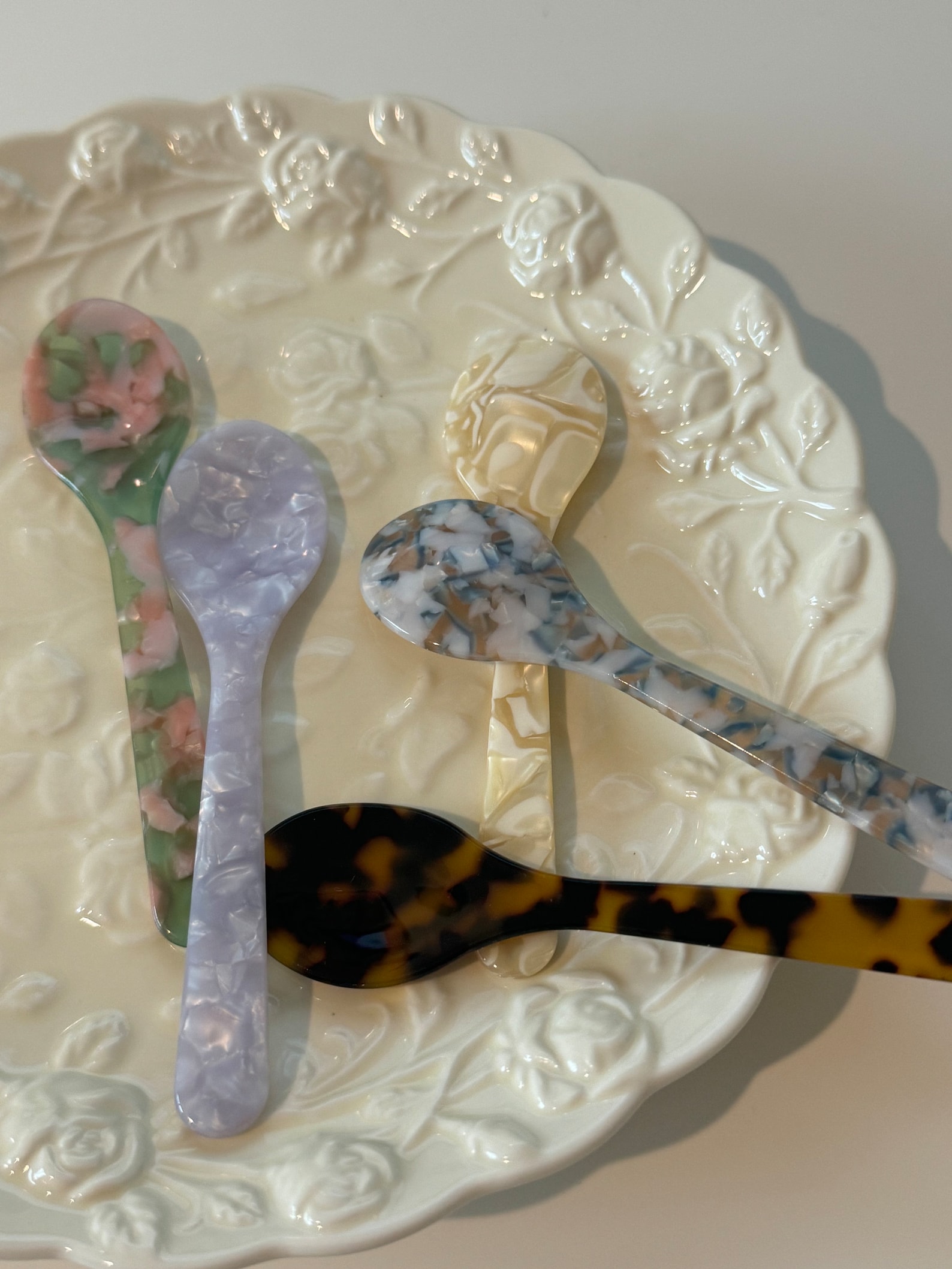 Handmade Acrylic Dessert Spoons: Colorful Ice Cream Spoons Set - Etsy