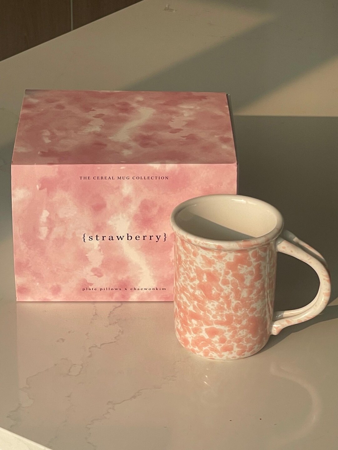 Handmade Pink Ceramic Mug | Pink Splash Mug | Pink Marble Mug With ...