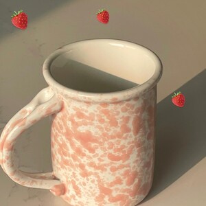 Handmade Ceramic Mug Set of 3 | Blue, Pink, and Green Marble Mugs ...