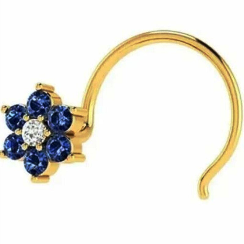 Blue Nose Ring - Etsy