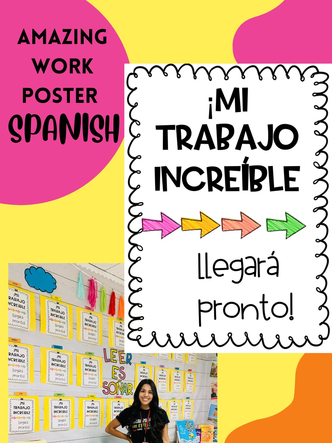 Amazing Work Coming Soon-spanish- Bulletin Board Print Out -trabajo ...