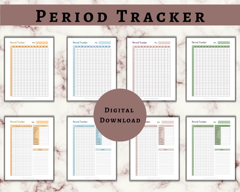 Period Tracker Printable, Period Planner, Period Tracking, Cycle ...