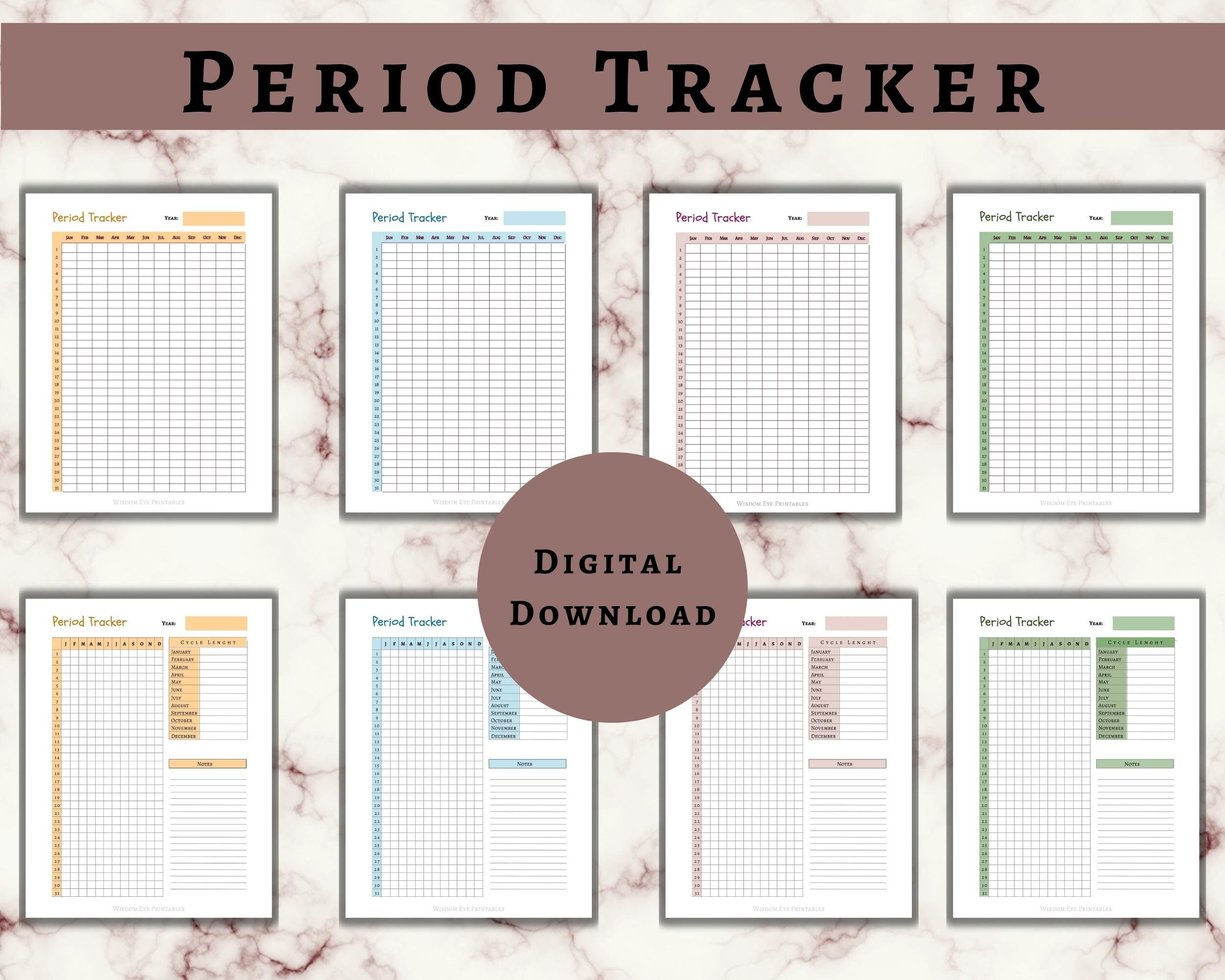 Period Tracker Printable, Period Planner, Period Tracking, Cycle ...