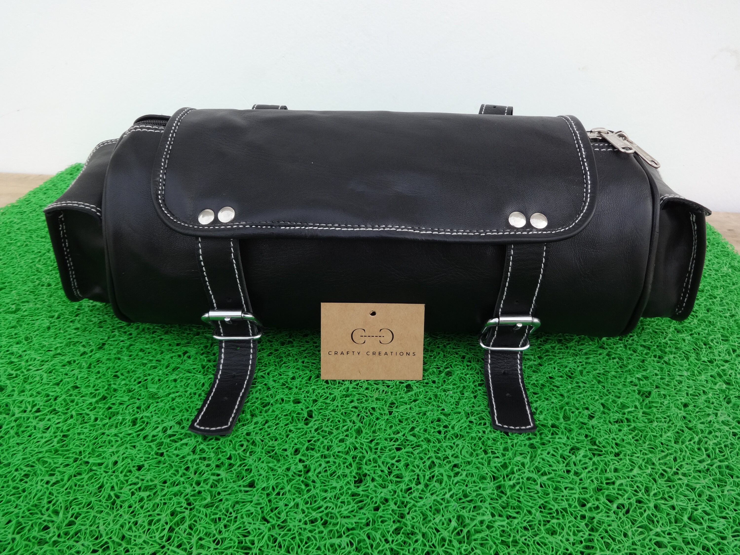 Motorcycle 1 Bag Bike Black Pouch Tool Bag Handlebar Luggage Front Fork ...