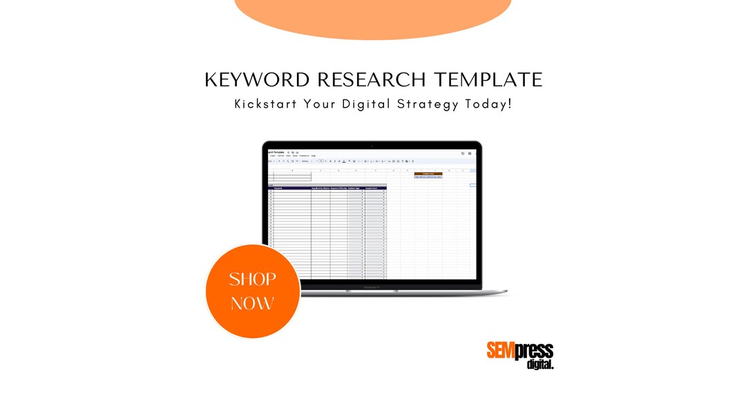 2023 Keyword Research Template - Etsy