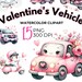Vehicle Clipart | Watercolor Vehicle Clipart | Transport Clipart Set ...