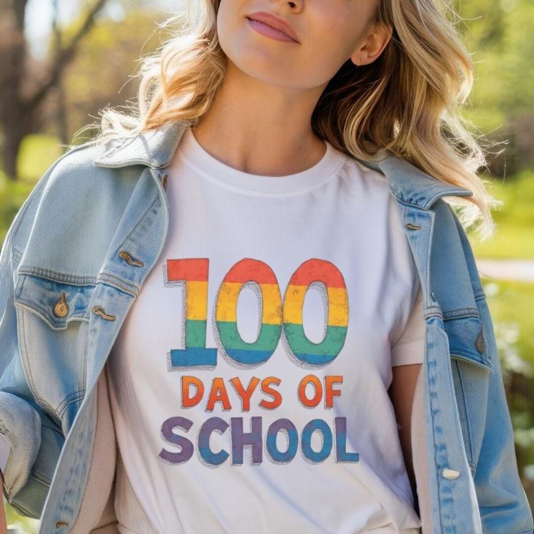 100 Days of School Clipart PNG Watercolor Transparent 300 DPI Digital ...