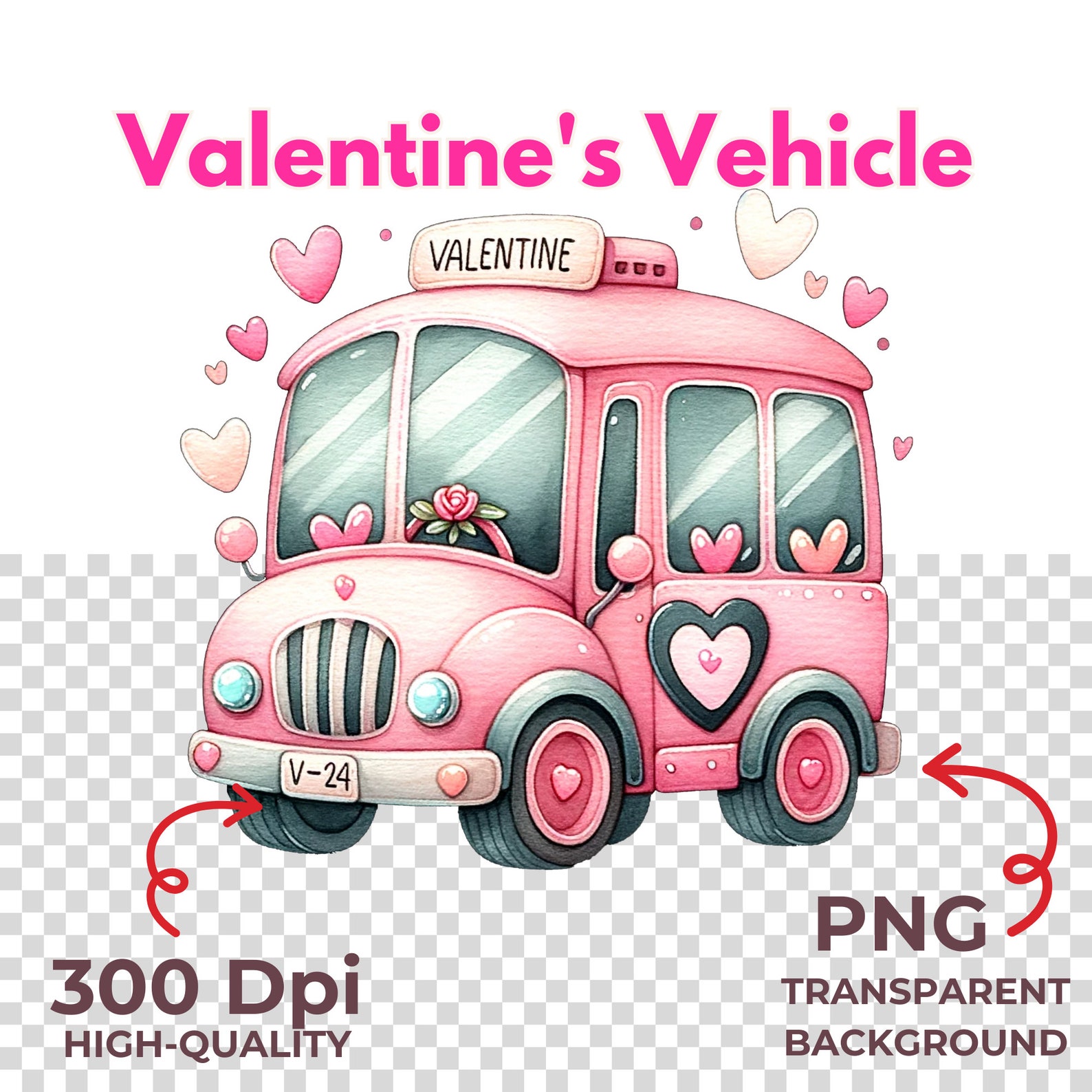 Vehicle Clipart | Watercolor Vehicle Clipart | Transport Clipart Set ...