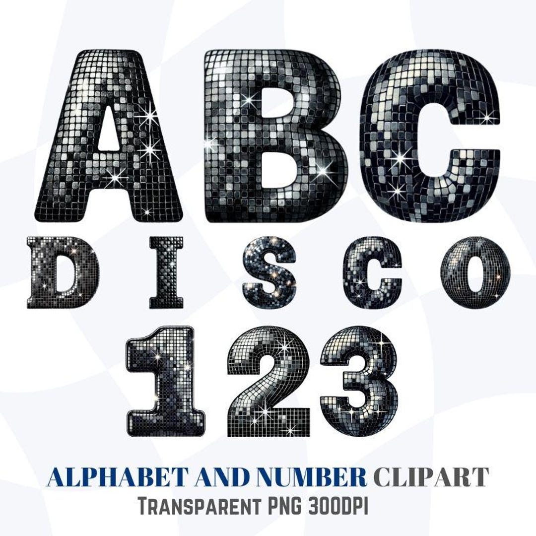 Disco Ball Png Clipart Disco Letters Alphabet Letters Stickers ...