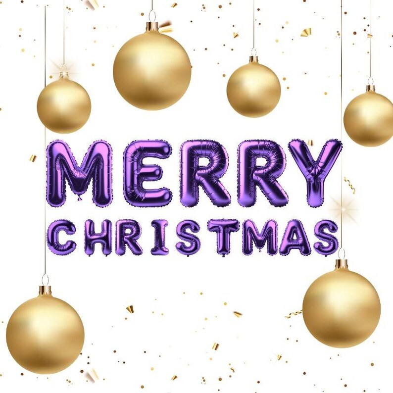 Purple Foil Balloon Alphabet Clipart for Party Designs and Crafts With ...