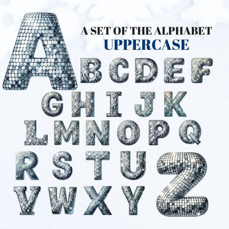Disco Ball Png Clipart Disco Letters Alphabet Letters Stickers ...