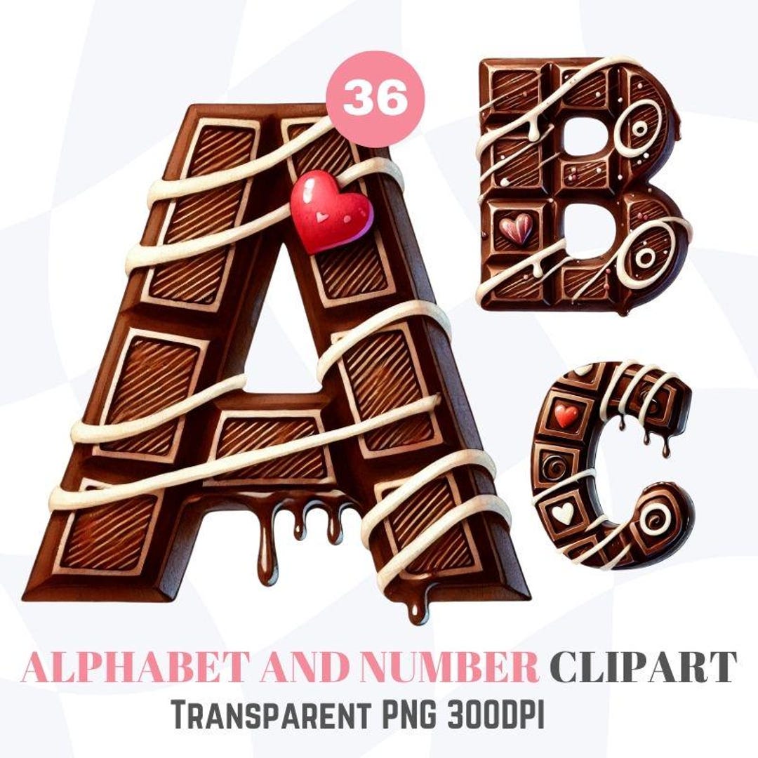 Chocolate Alphabet Clipart PNG, Dripping Chocolate Letters & Numbers ...