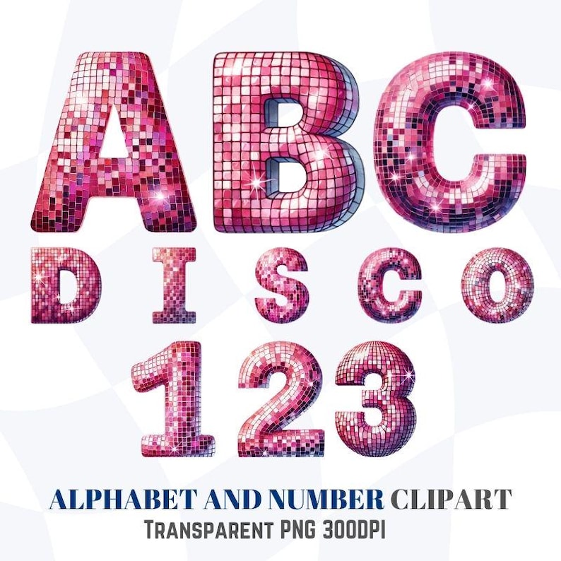 Disco Ball Png Clipart Disco Letters Alphabet Letters Stickers ...