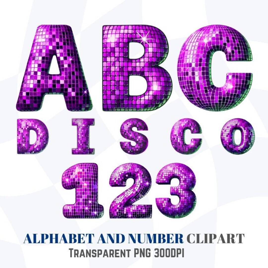 Disco Ball Png Clipart Disco Letters Alphabet Letters Stickers ...