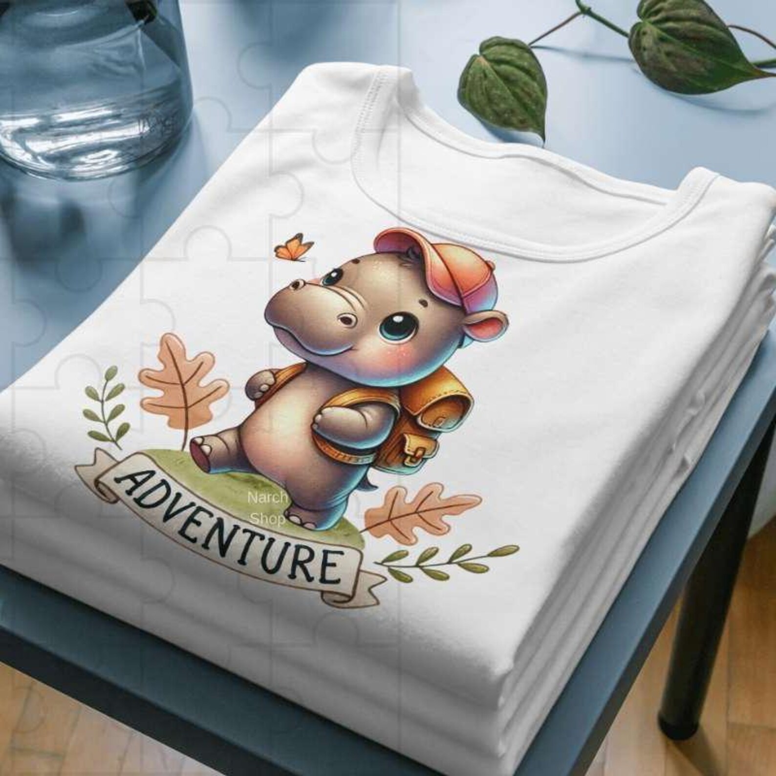 Autumn Hippo Watercolor Clipart for Shirt Design Cozy Fall Decorate ...