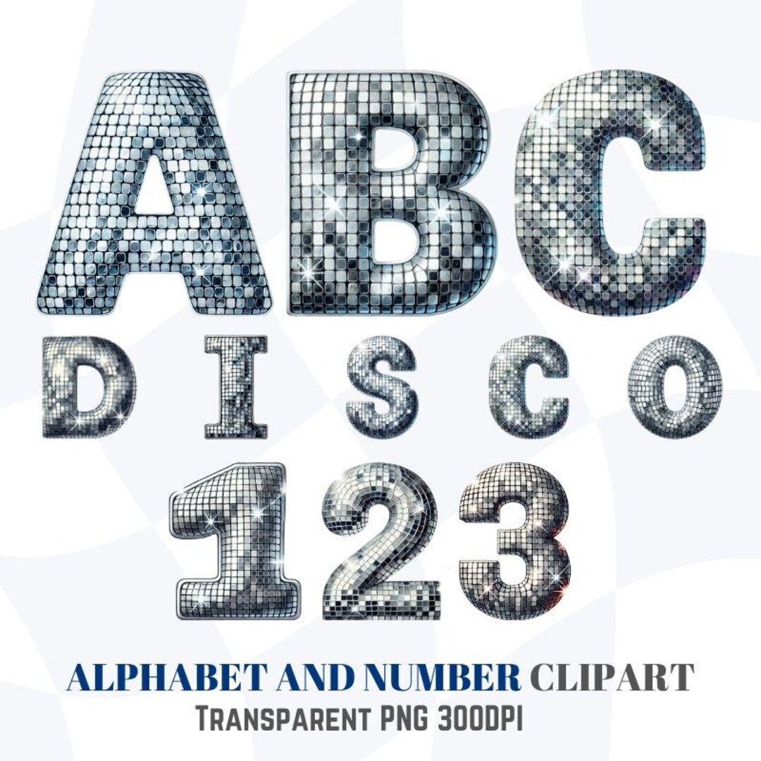Disco Ball Png Clipart Disco Letters Alphabet Letters Stickers ...
