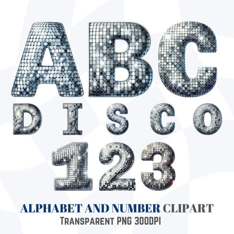 Disco Ball Png Clipart Disco Letters Alphabet Letters Stickers ...