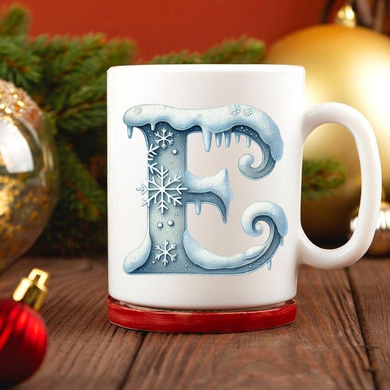 Winter Snow Alphabet Clipart: Watercolor PNG (digital Download) - Etsy