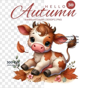 Autumn Woodland Animals Watercolor Clipart Set Cute Forest Animal ...