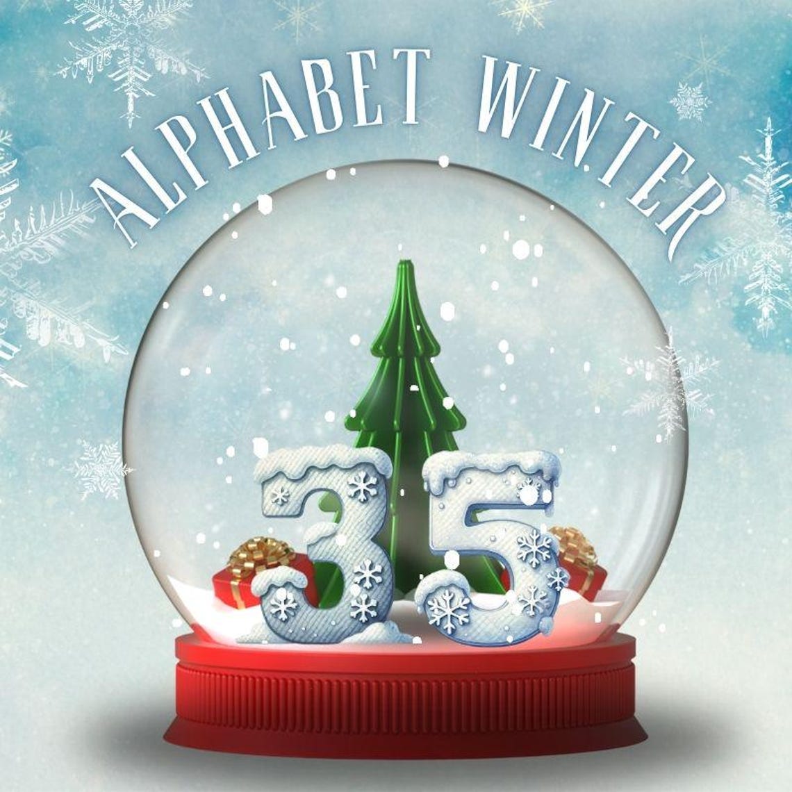 Winter Snow Alphabet Clipart: Watercolor PNG (digital Download) - Etsy