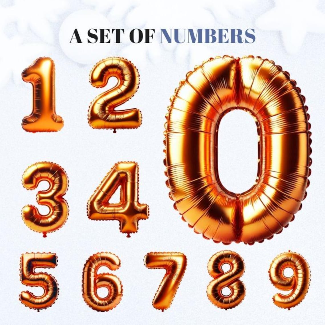 Orange Foil Balloon Alphabet & Number Clipart (PNG Digital Download) - Etsy
