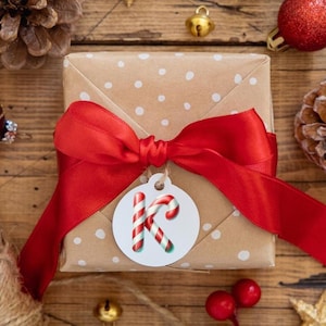 Watercolor Candy Cane Alphabet Clipart Set for Christmas Crafts and ...