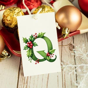 Holly Christmas Alphabet Clipart Set With Watercolor Design for Holiday ...