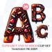 Chocolate Drip Alphabet Clipart: Sweet Candy Letters & Numbers (PNG ...