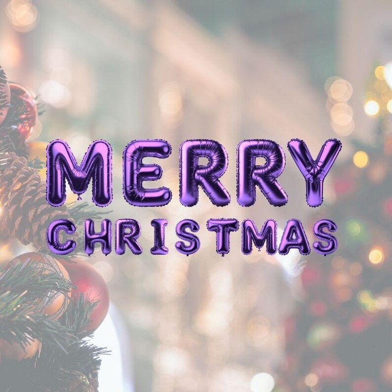 Purple Foil Balloon Alphabet Clipart for Party Designs and Crafts With ...