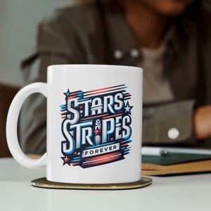 Patriotic Stars and Stripes Forever Print | 4th of July Wall Art ...