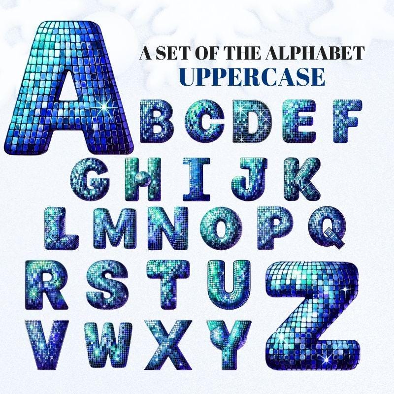 Disco Ball Png Clipart Disco Letters Alphabet Letters Stickers ...