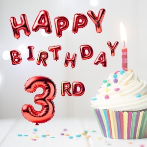 Red Foil Balloon Alphabet Clipart for Party Designs and Crafts With PNG ...