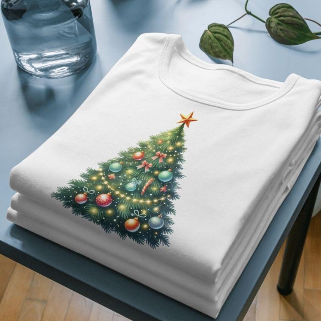 Christmas Tree Clipart PNG With Ornaments and Lights for Holiday Crafts ...